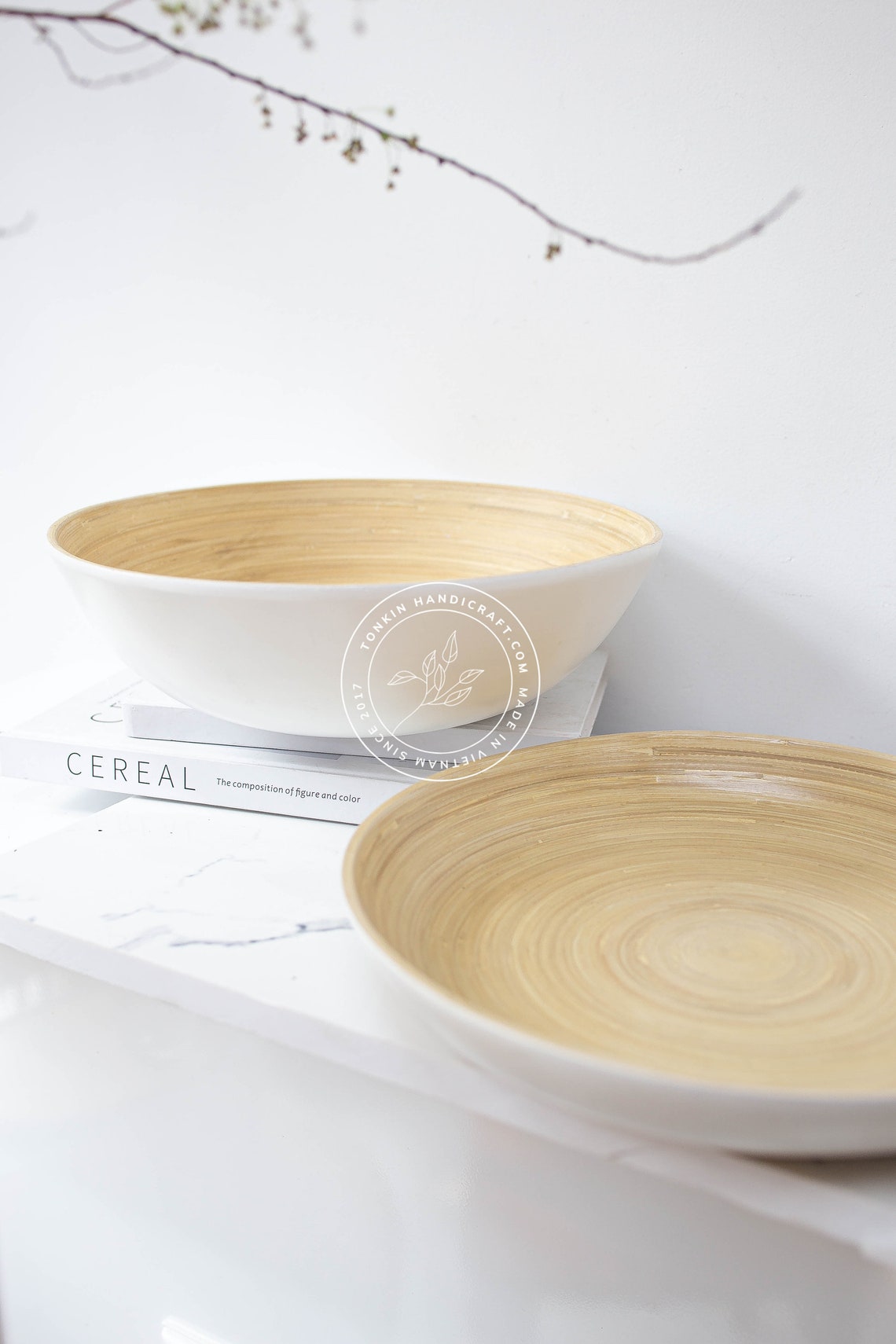 Set of 12 Bamboo Bowls and Trays Bamboo Dinnerware Gift - Etsy