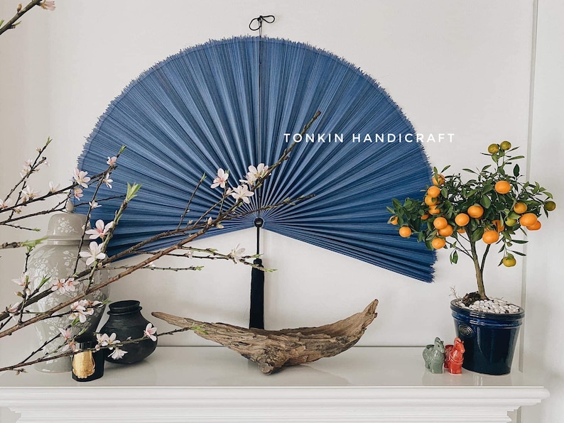 Bamboo Wall Hanging Fan Home Decor Handmade Woven Wall Decor - Etsy