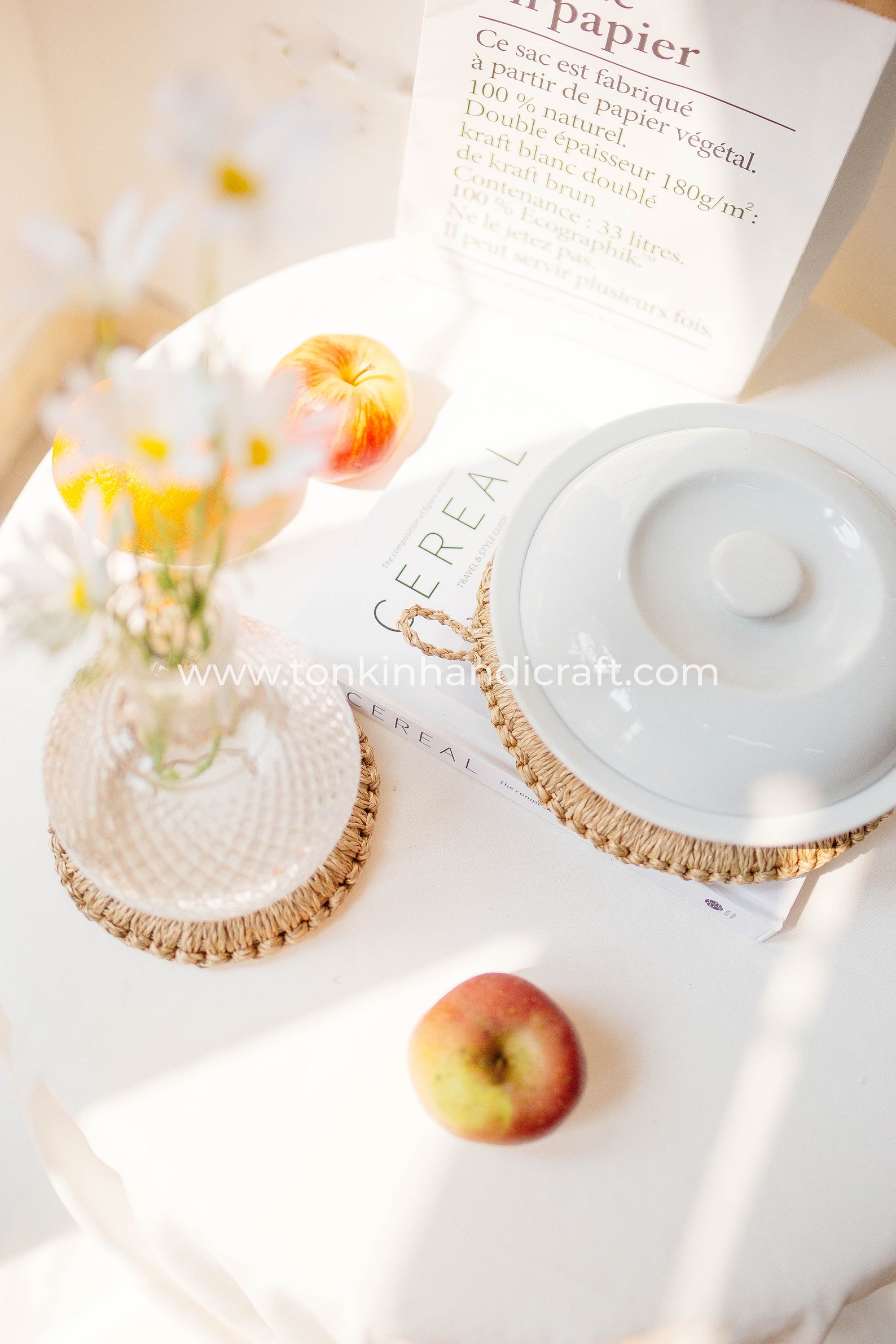 Seagrass Trivet, Round Wicker Trivet, Woven Table Pads, Table Decor ...