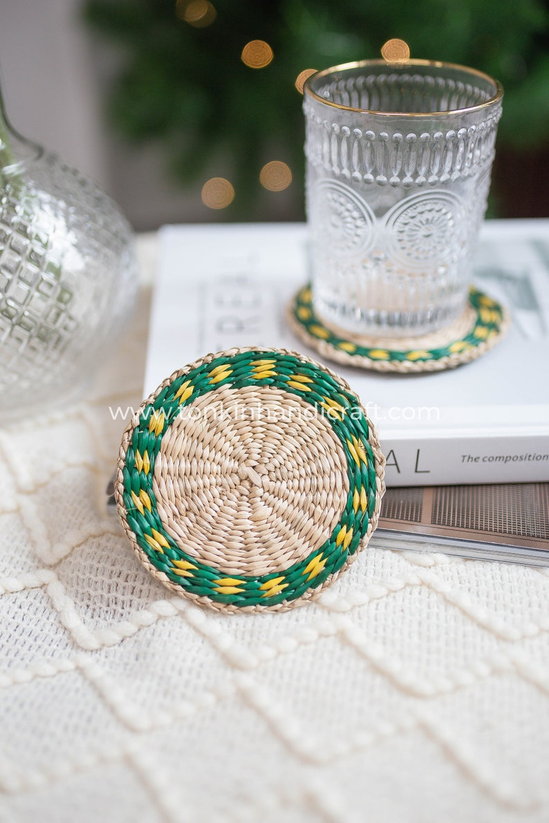 Set of 6 Seagrass Coasters Handmade Teacup Coasters Creative - Etsy