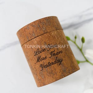 Round Cinnamon Bark Box, Spice Jar Holder With Lid, Cinnamon Canister ...