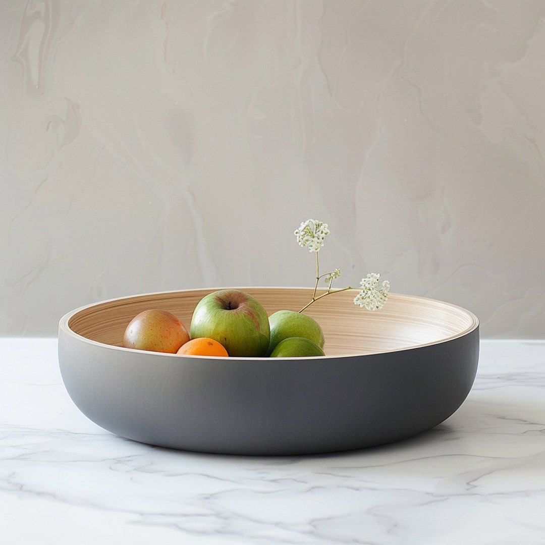 Spun Bamboo Bowl, Bamboo Dinnerware, Fruit Bamboo Bowl, Durable ...