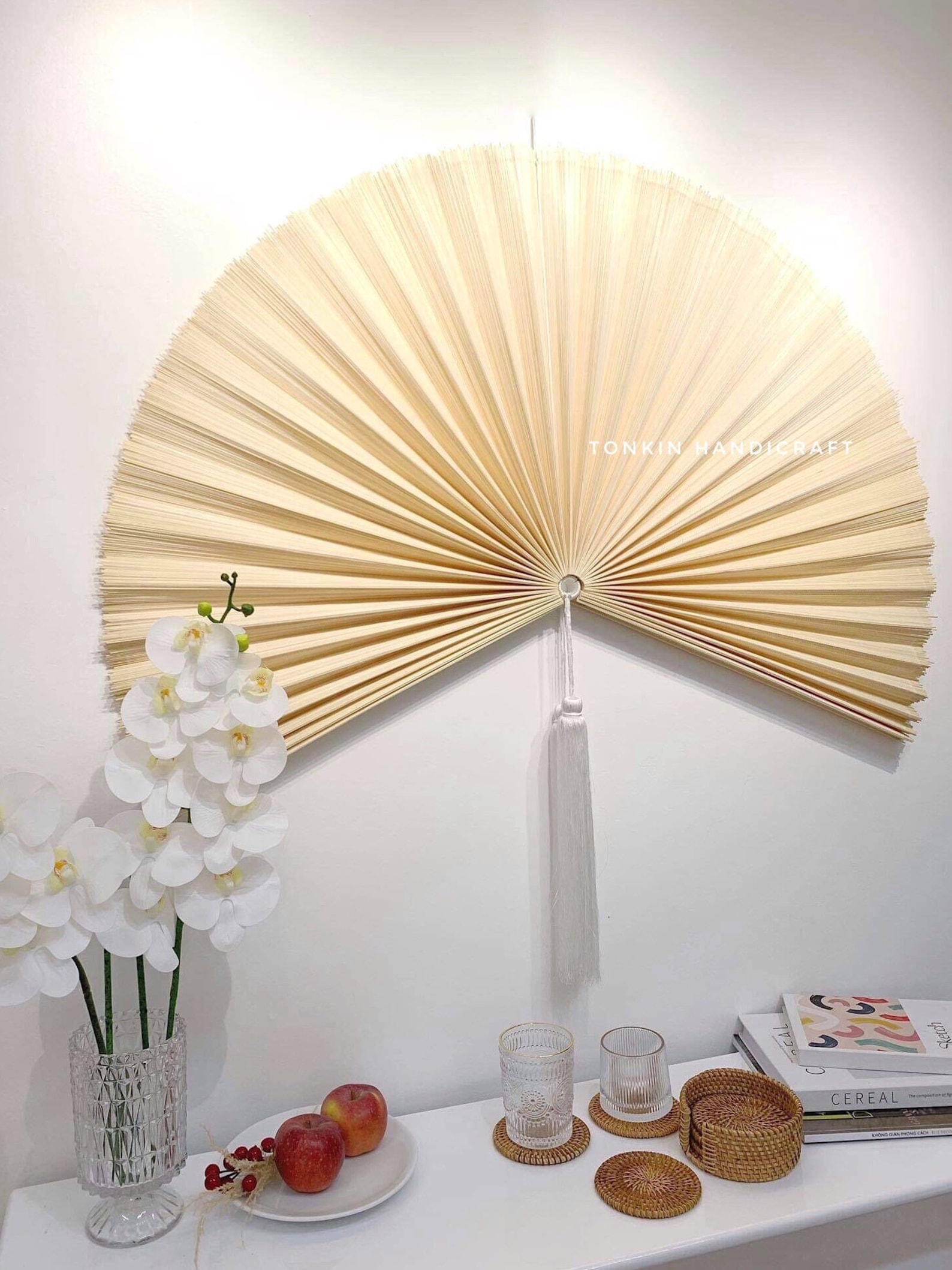 Bamboo Wall Hanging Fan Home Decor Handmade Woven Wall Decor - Etsy