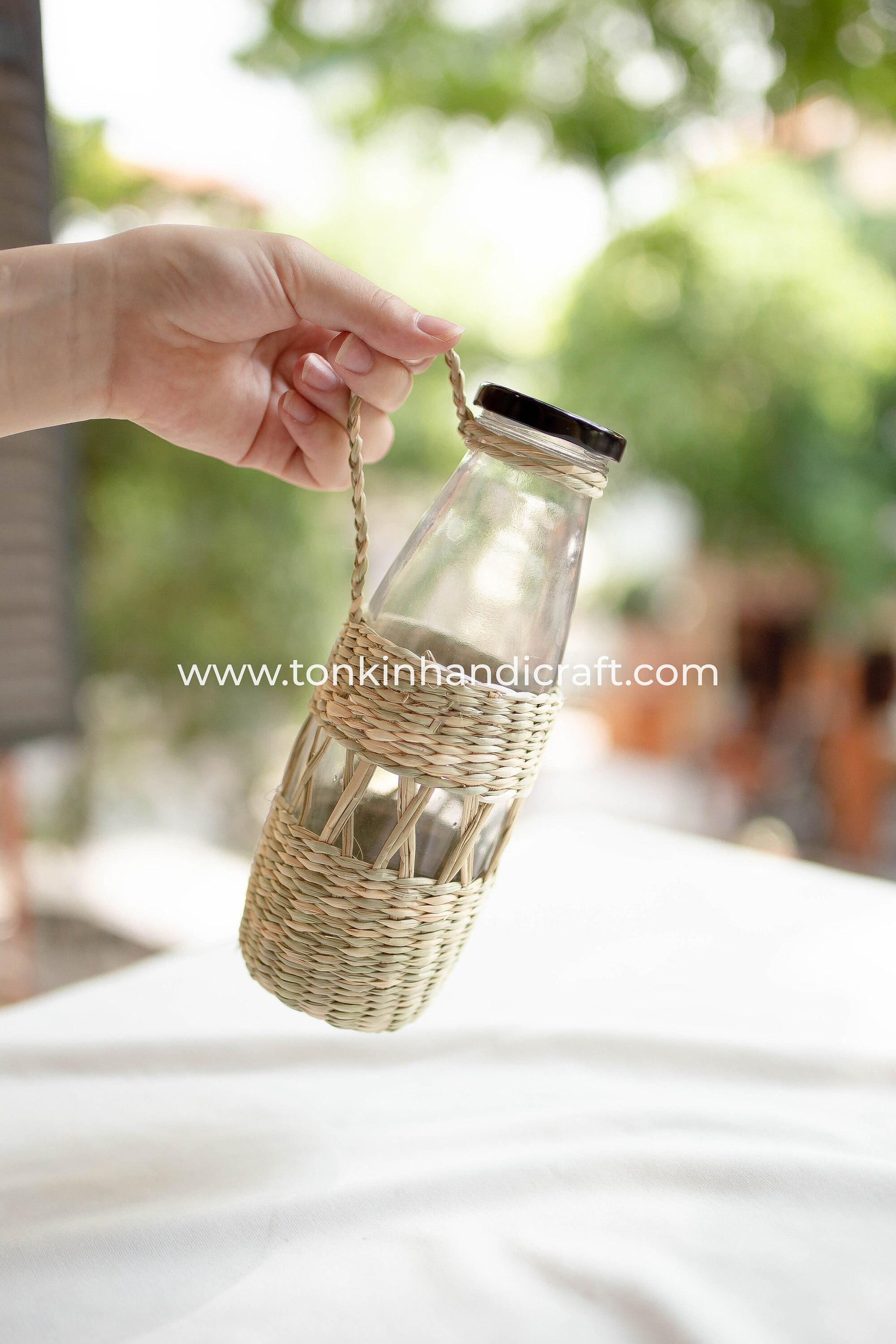 Hand Blow Glass Pitcher Seagrass-wrapped Pitchersmall Milk | Etsy