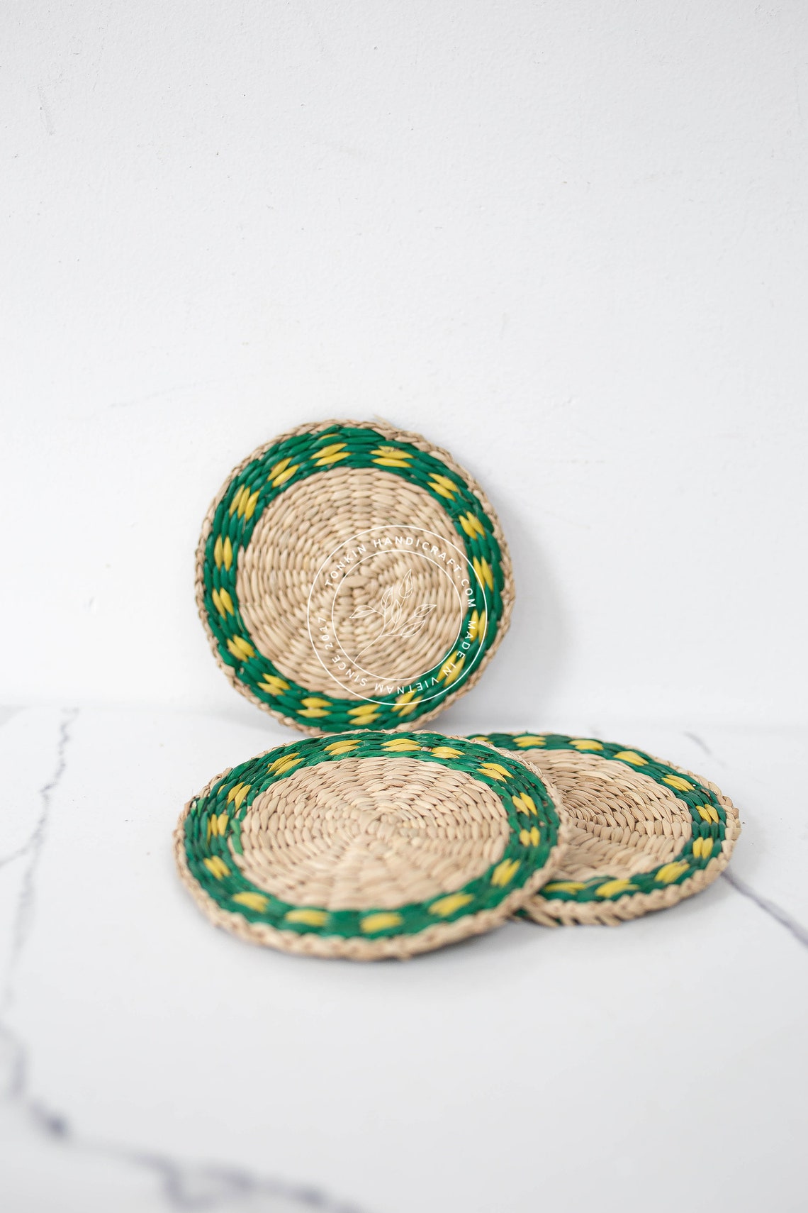 Set of 6 Seagrass Coasters Handmade Teacup Coasters Creative - Etsy