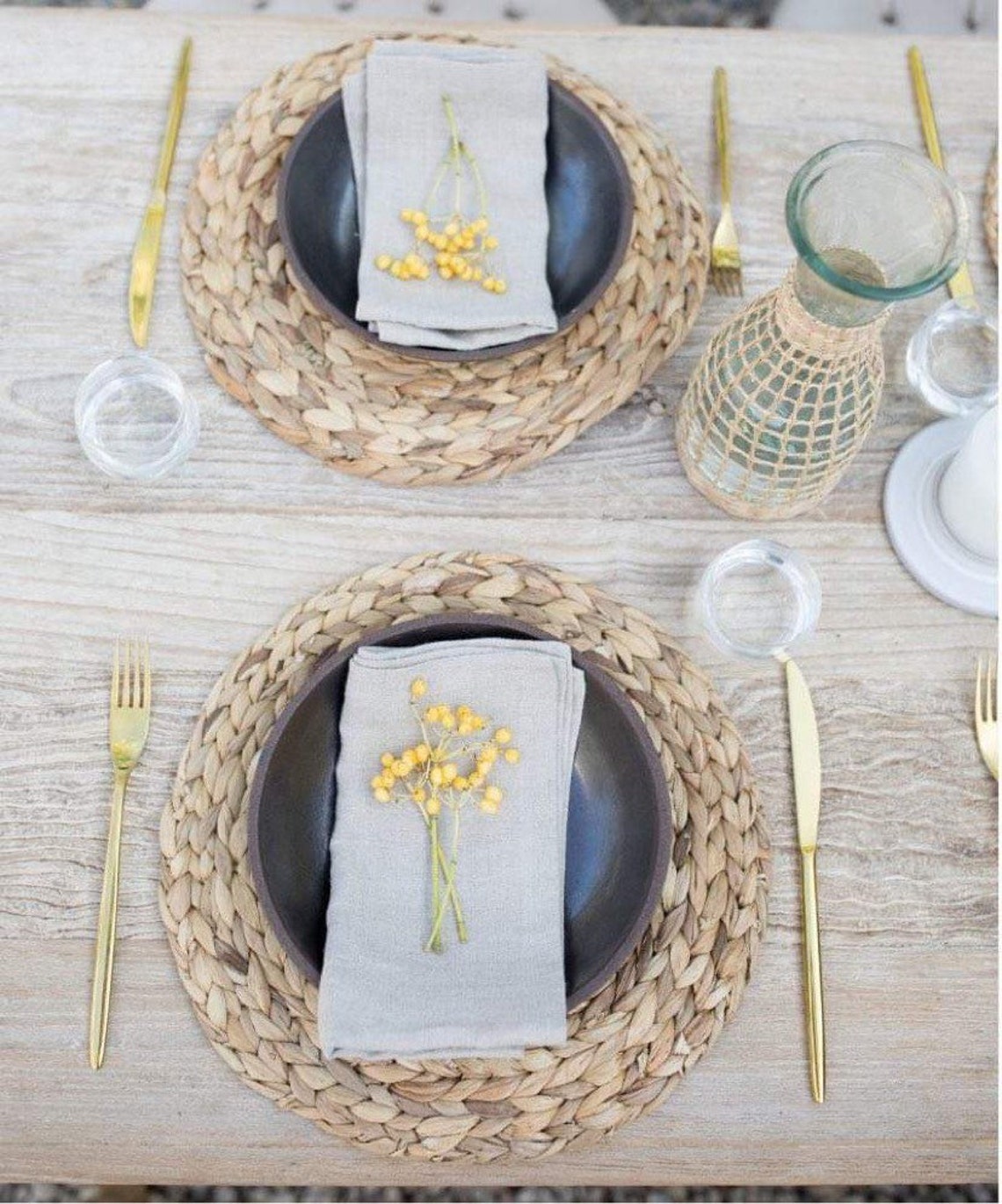 Bistro Carafes Seagrass-wrapped Pitcher Round Juice Jug | Etsy