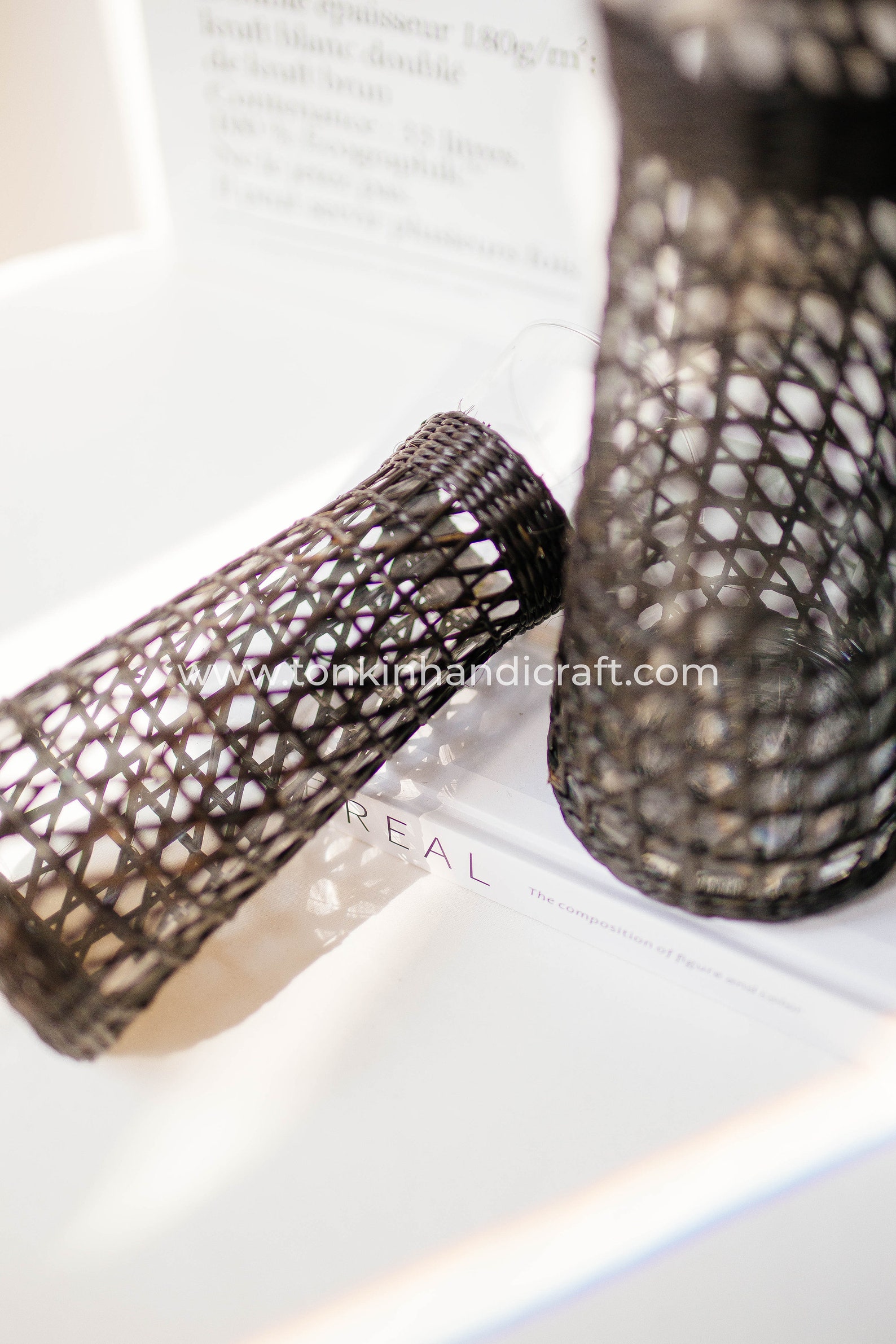 Black Woven Bistro Carafe Seagrass-wrapped Pitcher Small - Etsy