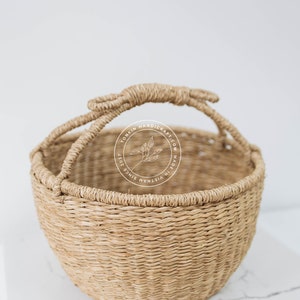 Bonga Seagrass Baskets With Handle Weaving Woven Basket Picnic Basket ...