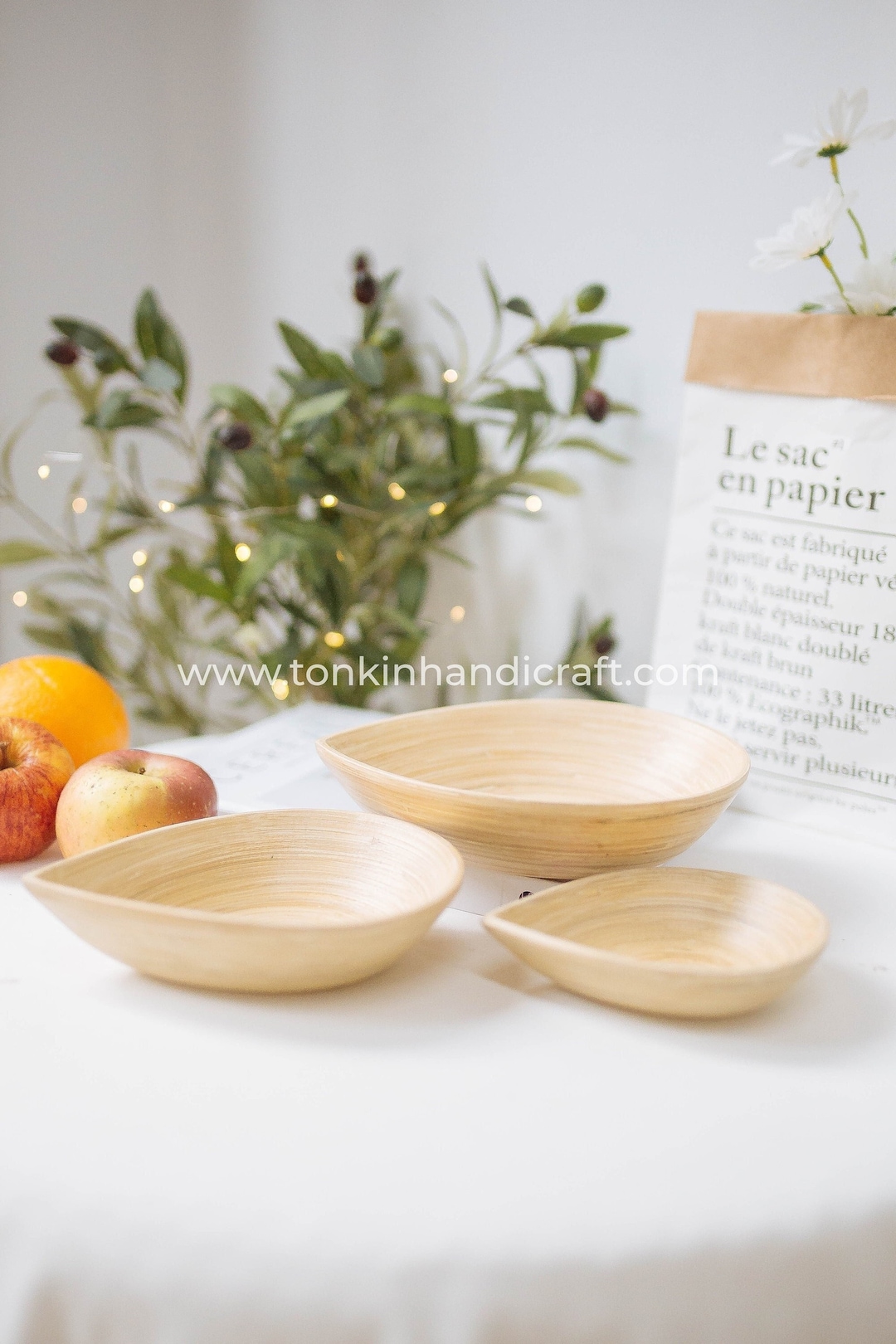 Bamboo Bowl, Salad Bowl Dinnerware ,hand-spun, Bamboo Bowl Durable ...