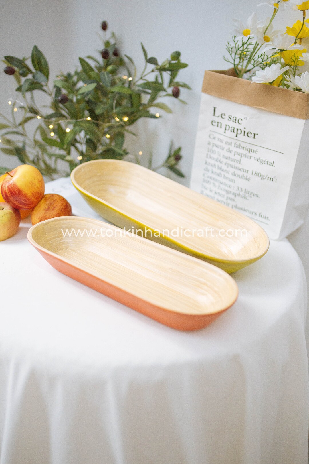 Bamboo Bowl, Salad Bowl Dinnerware ,hand-spun, Bamboo Bowl Durable ...