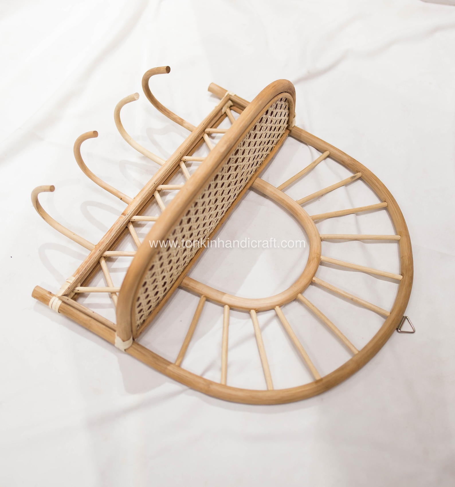 Rattan Shelf, Bamboo Wall-hanging Shelf Storage Woven Shelf in Kitchen ...