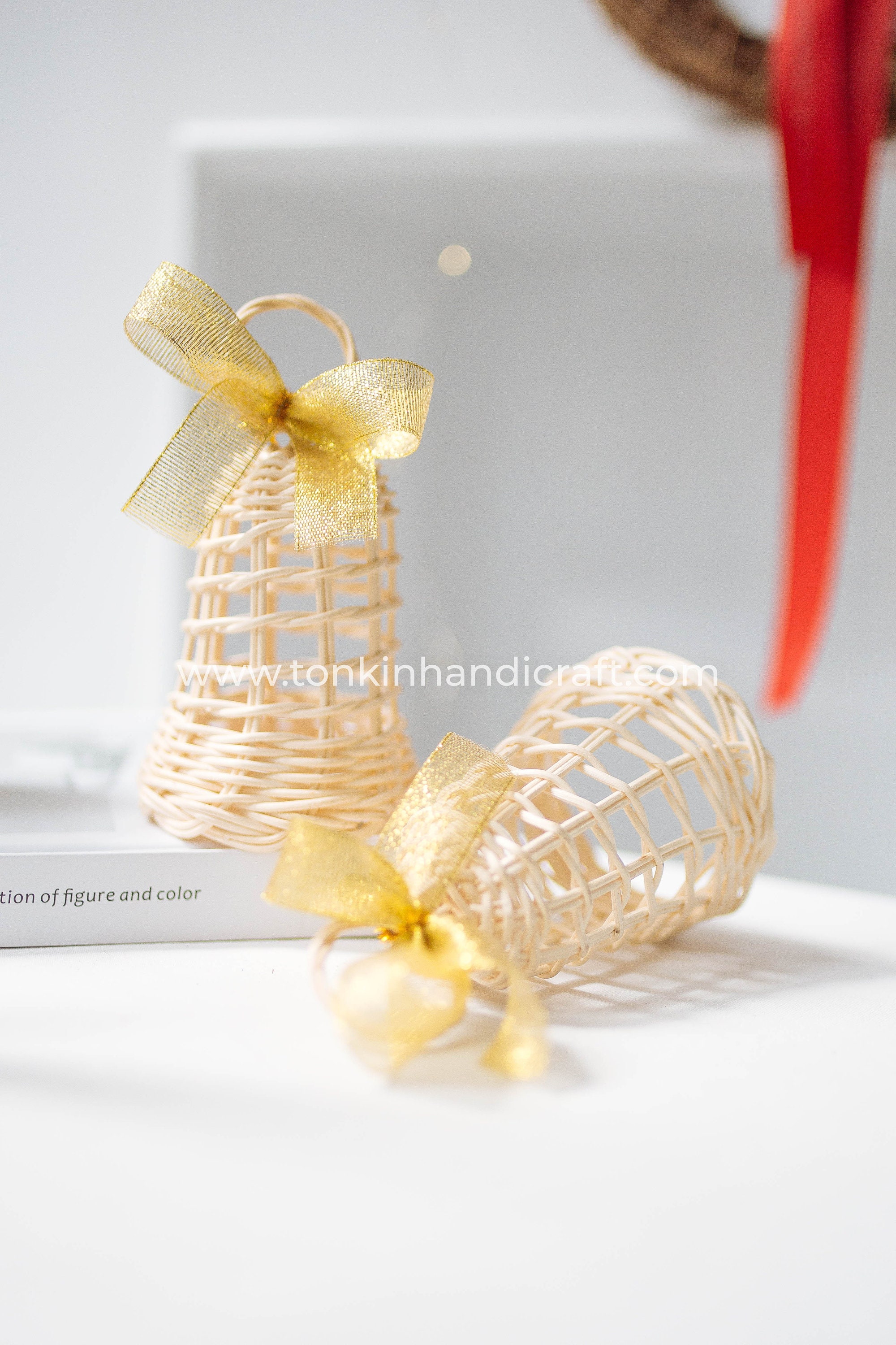 Wicker Bell Rattan Christmas Wicker Bell Tree Hanging Bell - Etsy