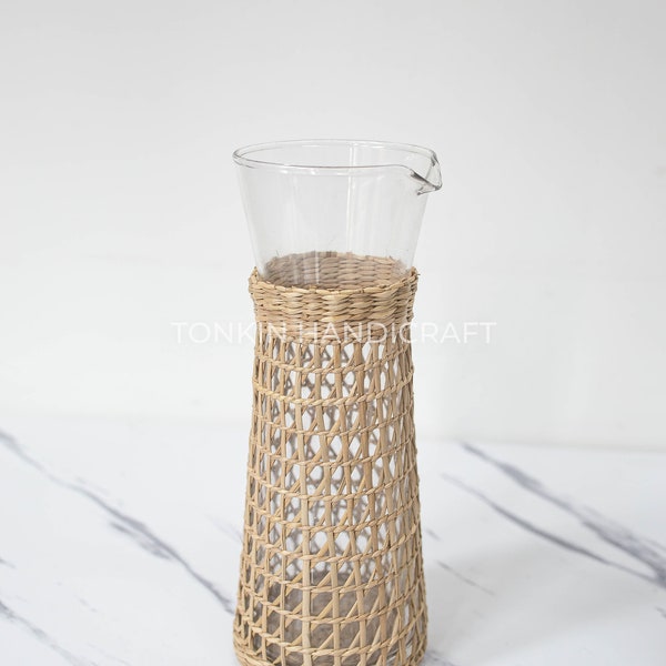 Wicker Pitcher - Etsy
