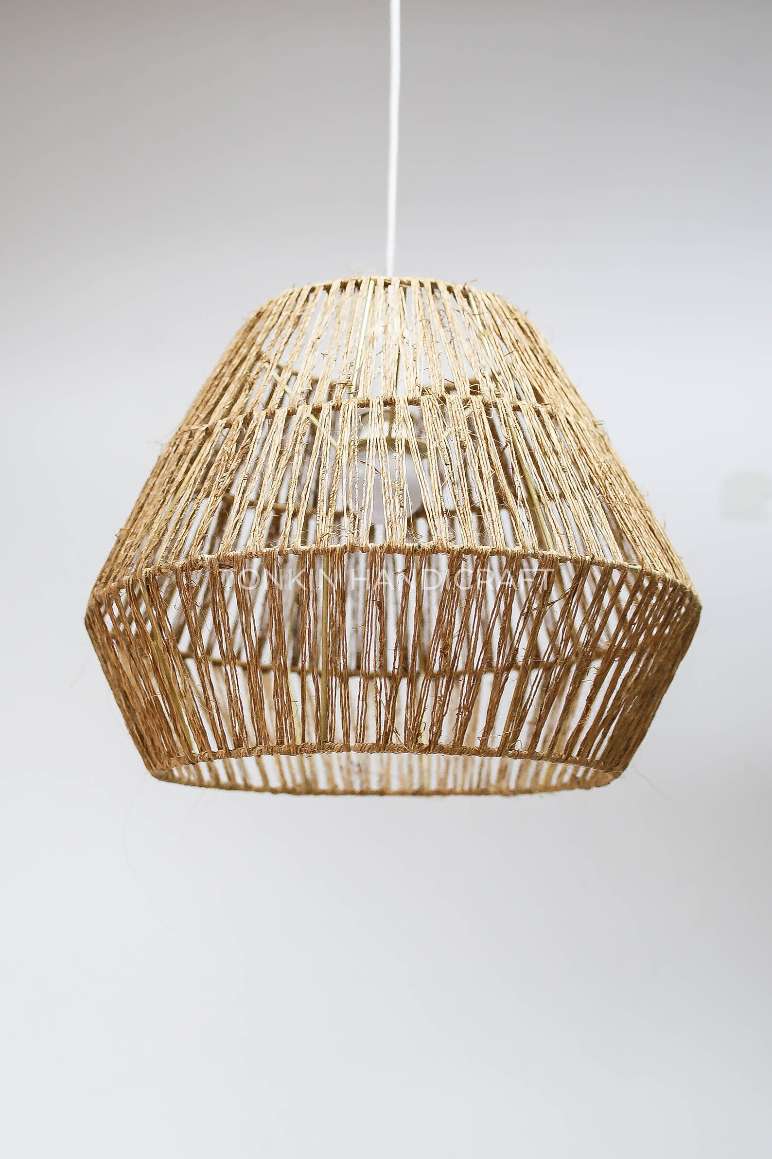 Jute Lampshade Light Pendant Handicraft Handmade Shop - Etsy