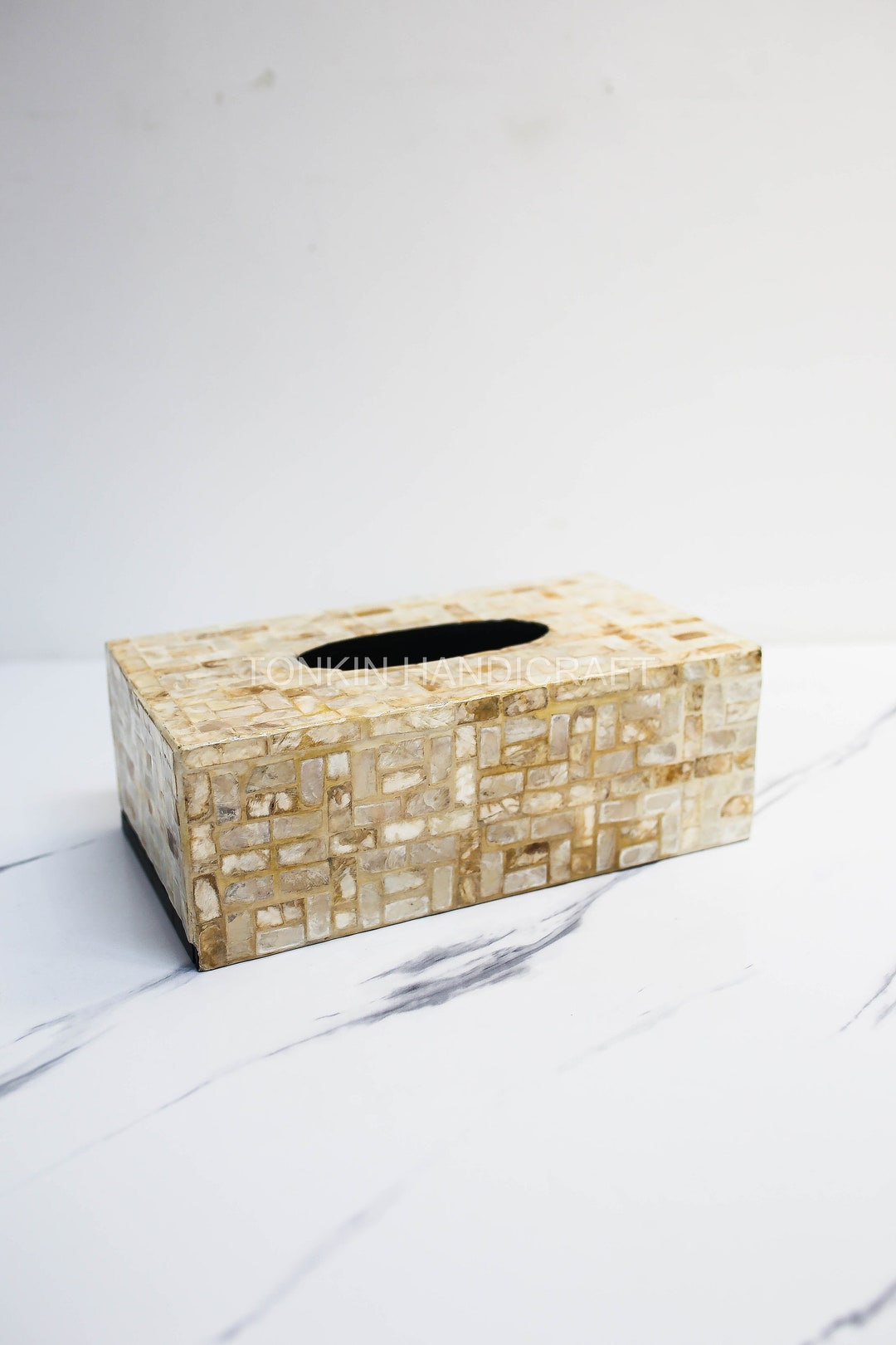 A Mother of Pearl Tissue Box Cover, Paper Facial Tissues Box, Napkin ...