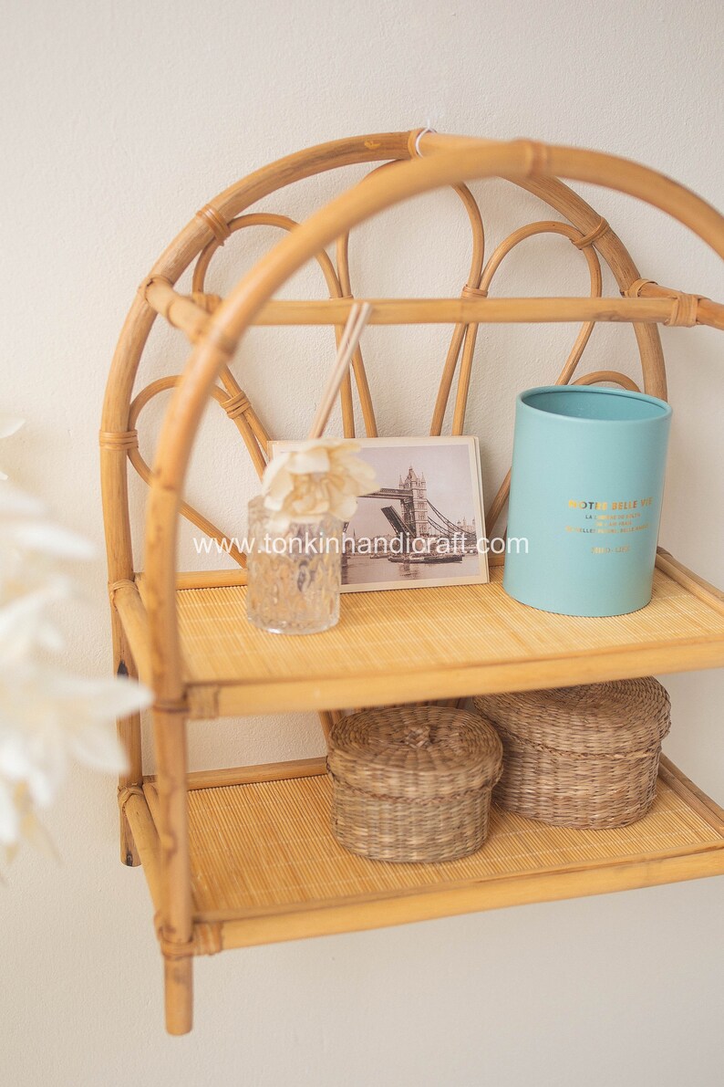 Rattan Shelf Holder Cupboard Shelves Container Storage Simple - Etsy