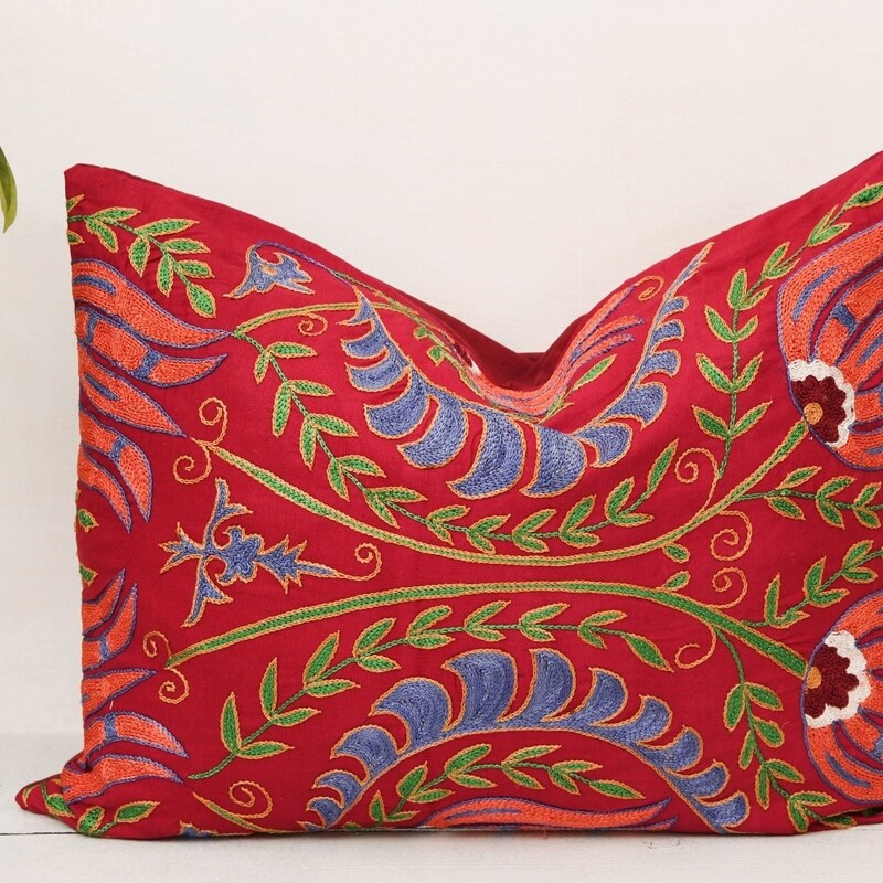Red Throw Pillow - Etsy