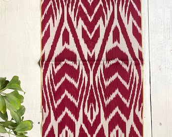 Red Ikat Fabric Balinese Red Ikat by Tasiania Abstract Red Watercolor ...