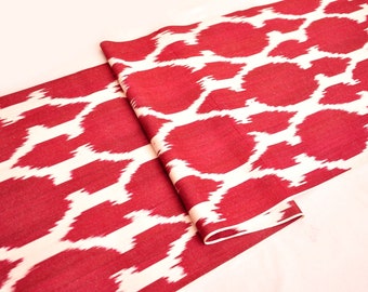Red ikat fabric | Etsy