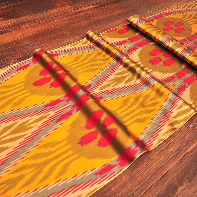 Silk Ikat Fabric Gold - Etsy