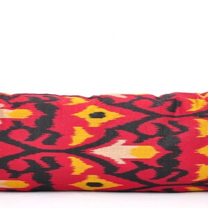 Red and Black Long Body Pillow, Bedroom Pillow, Silk Long Pillow Covers ...