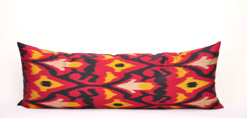 Red and Black Long Body Pillow Bedroom Pillow Silk Long - Etsy
