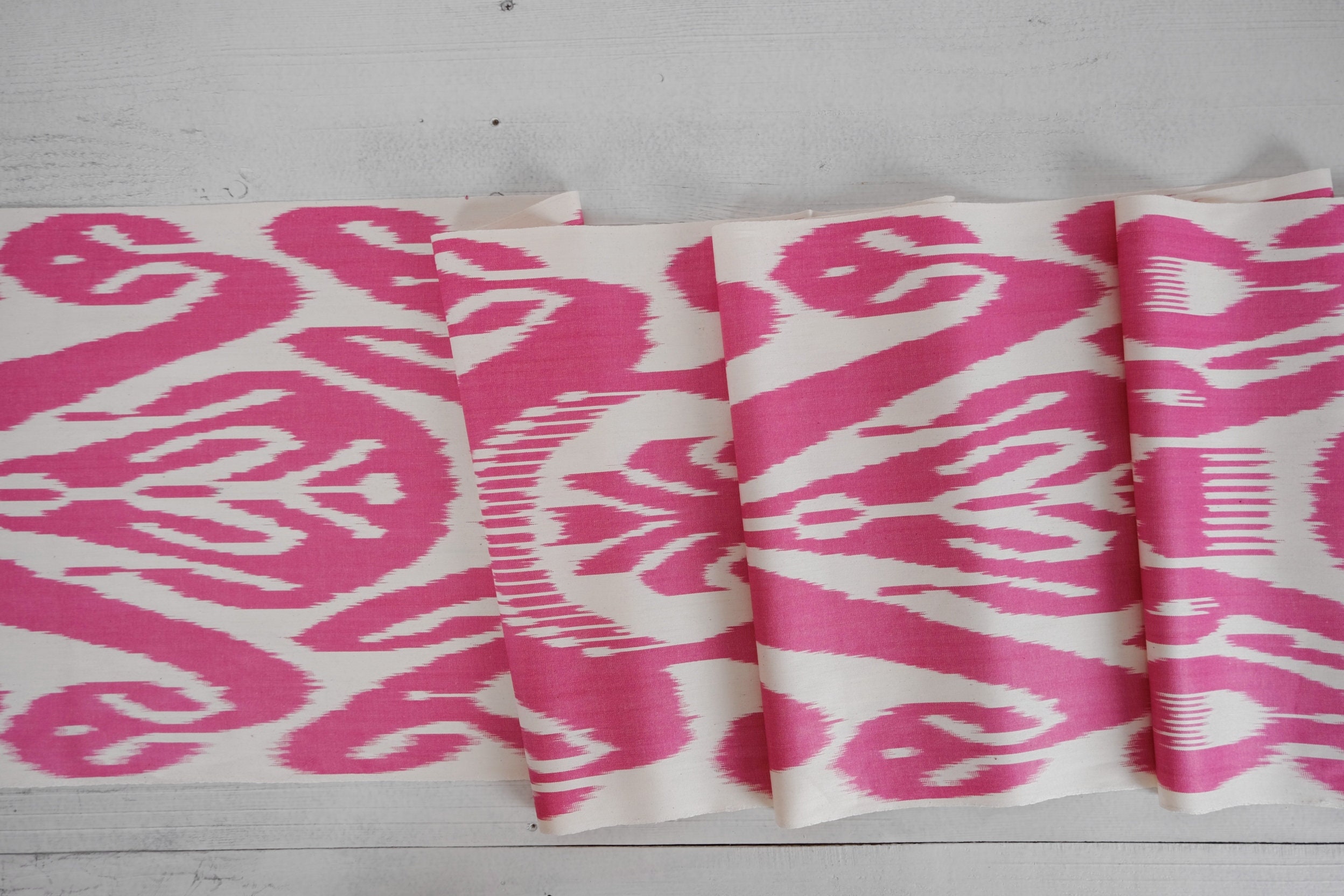 Pink Ikat Fabric Ikat Cotton Ikat Fabric by Meter | Etsy