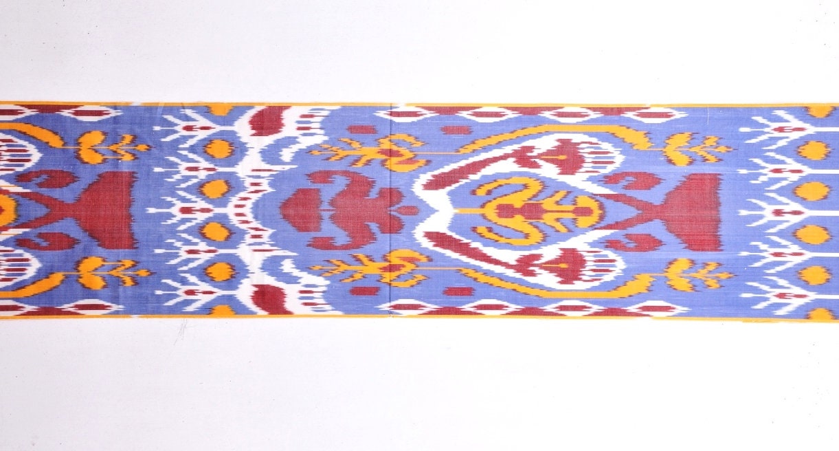 Multi Color Ikat Fabric by the Yard Upholstery Handwoven - Etsy
