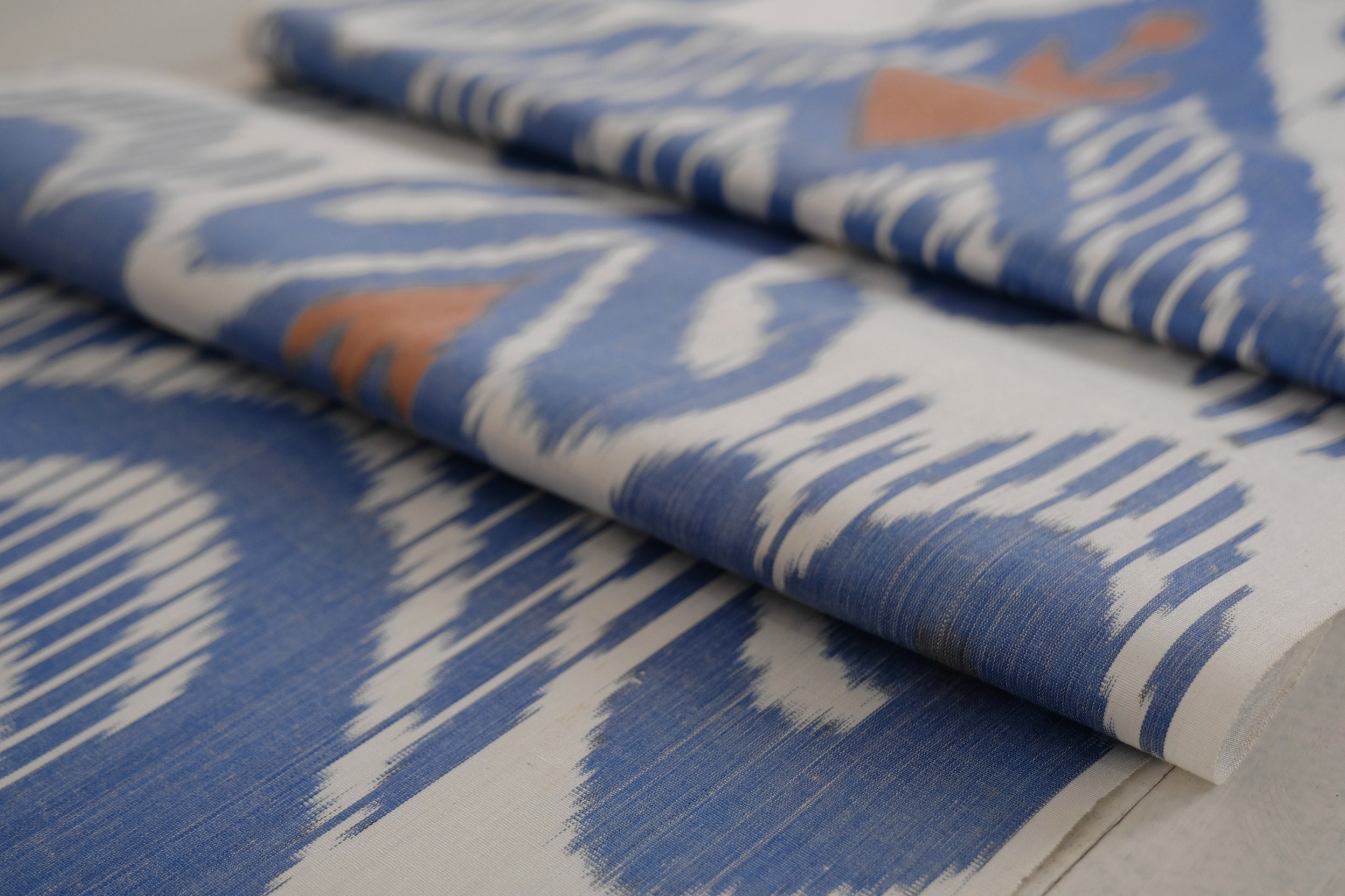 Blue Ikat Fabric Ikat Ikat Pattern Blue Ikat Weaving Ikat - Etsy