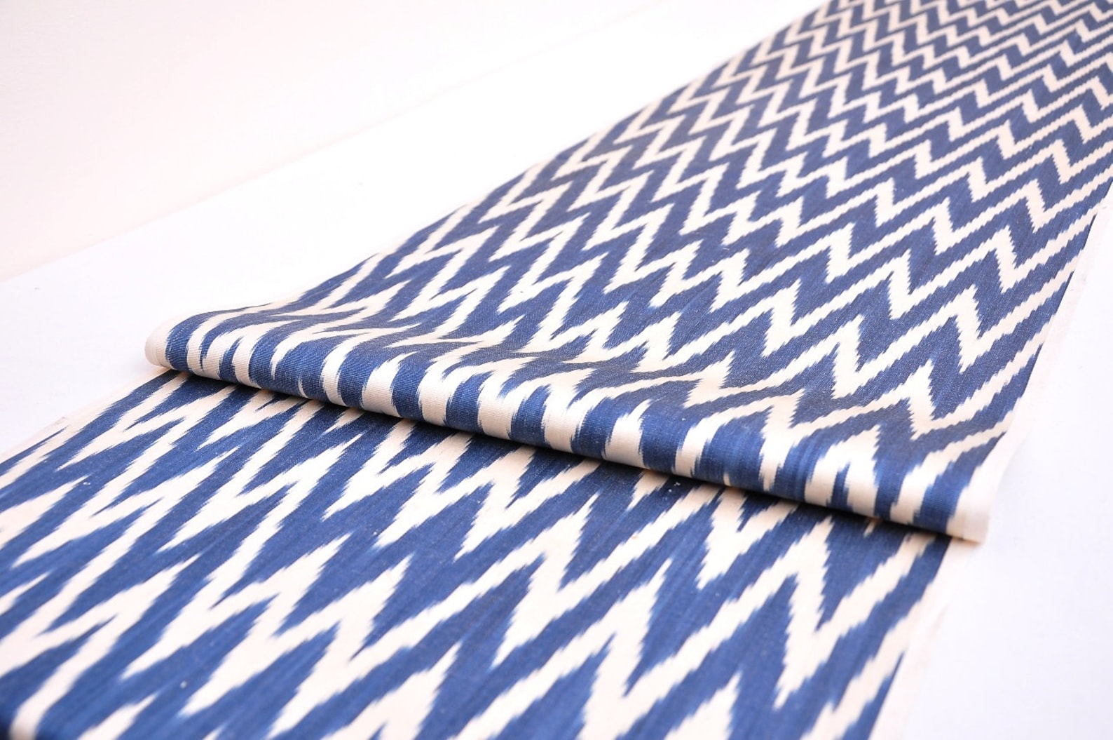 Dark Blue Chevron Ikat Fabric Ikat Fabric by the Yard - Etsy