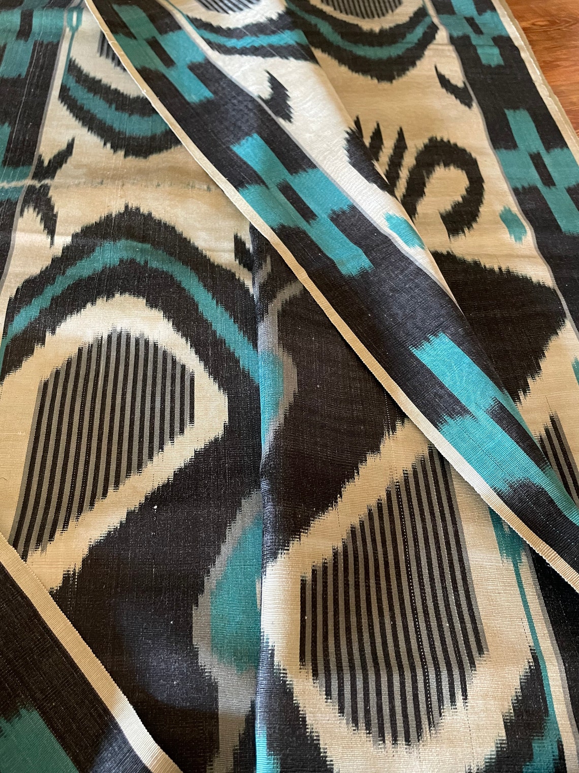 Blue Ikat Fabric Handloom Ikat Fabric Handwoven Ikat Fabric | Etsy