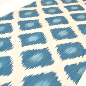 Blue Silk Ikat Fabric by the Metre, Ikat Textiles, Buy Uzbek Ikat, Silk ...