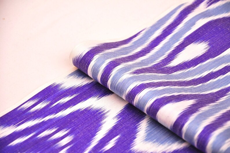 Indigo Ikat Fabric by the Yard Antique Silk Ikat Fabric Silk - Etsy UK