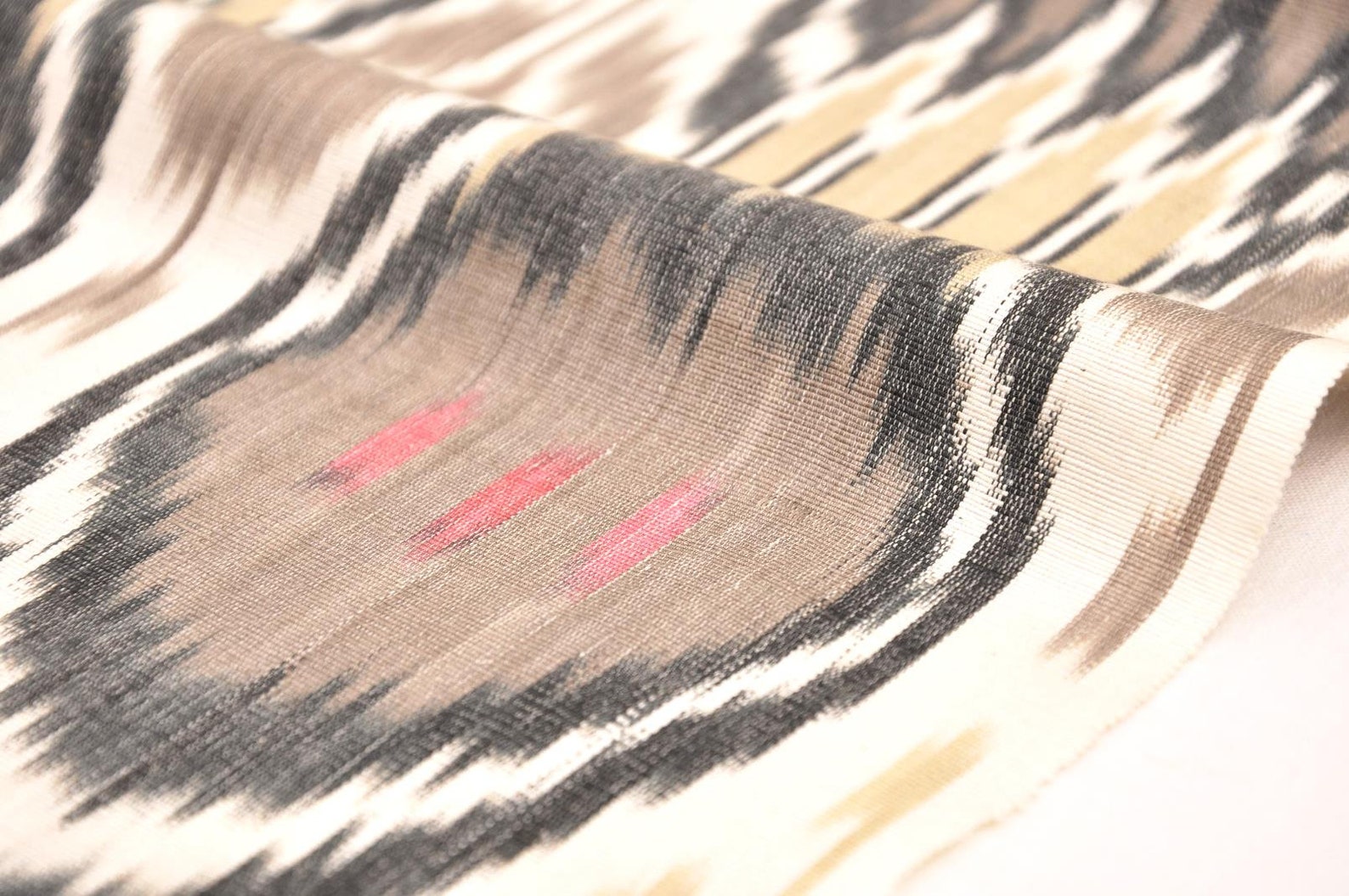 Brown Silk Ikat Fabric Hand Woven Fabric Silk Ikat Fabric | Etsy