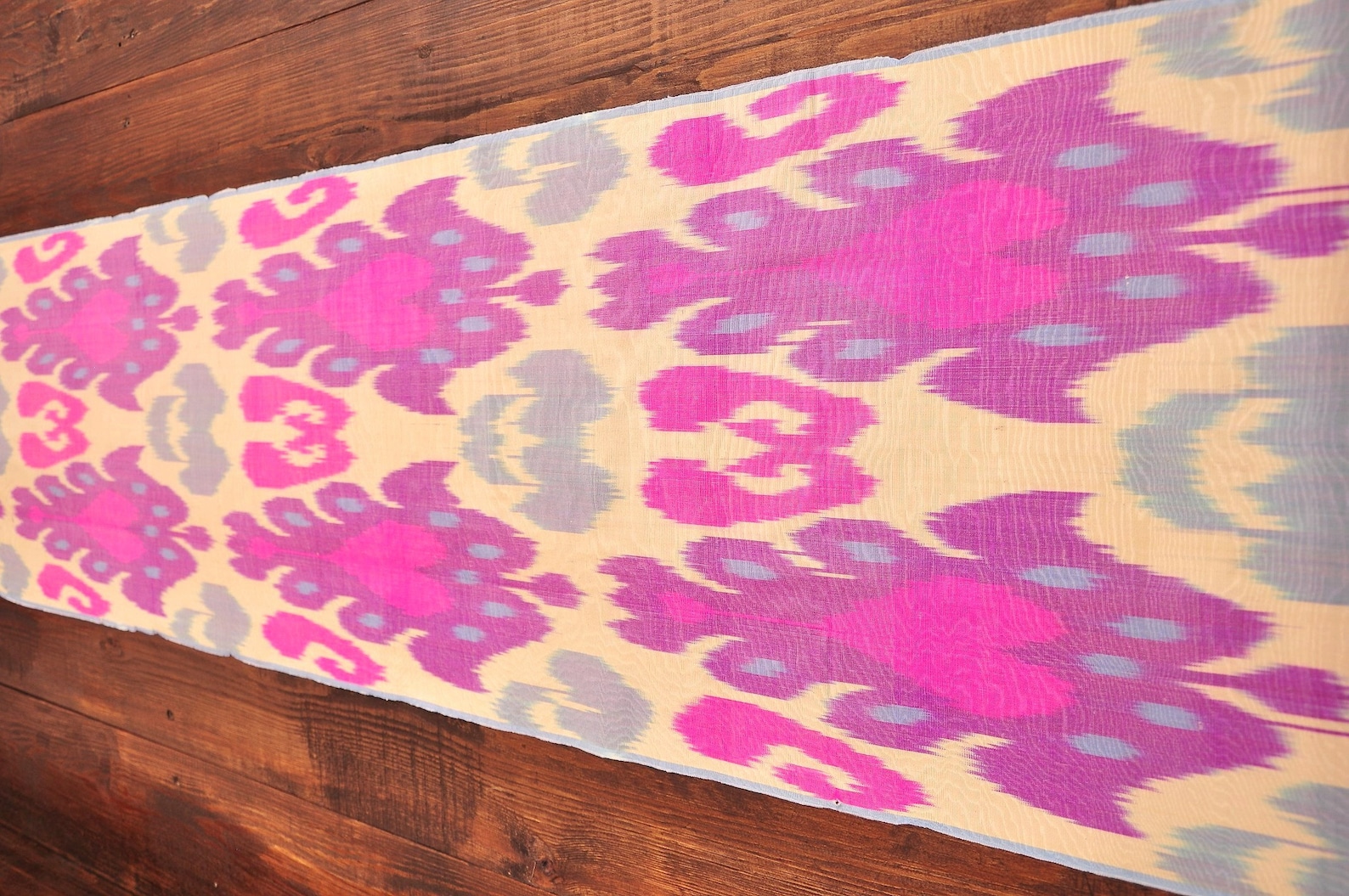 Pink Silk Upholstery Ikat Fabric by Metre Ikat Throw | Etsy