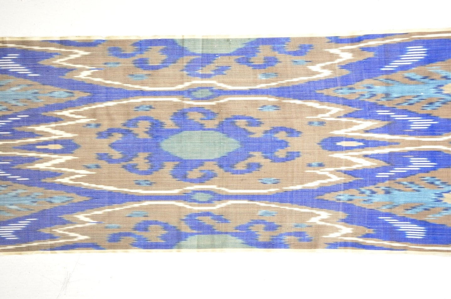 Blue Ikat Fabric by the Yard Upholstery Handwoven Handloom - Etsy