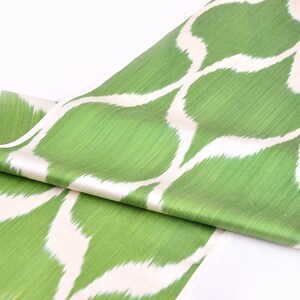 Green Ikat Fabric by the Yard Upholstery Handwoven Fabric - Etsy