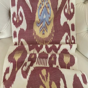 Ethnic Silk Ikat Fabric by Meters, Uzbek Silk Upholstery, Wholesale ...
