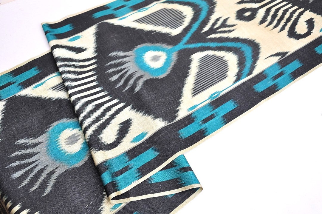 Blue Ikat Fabric, Handloom Ikat Fabric, Handwoven Ikat Fabric, Clothing ...