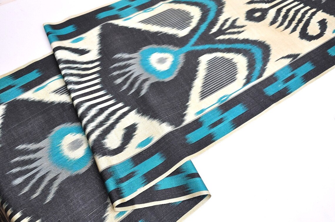 Blue Ikat Fabric Handloom Ikat Fabric Handwoven Ikat Fabric - Etsy