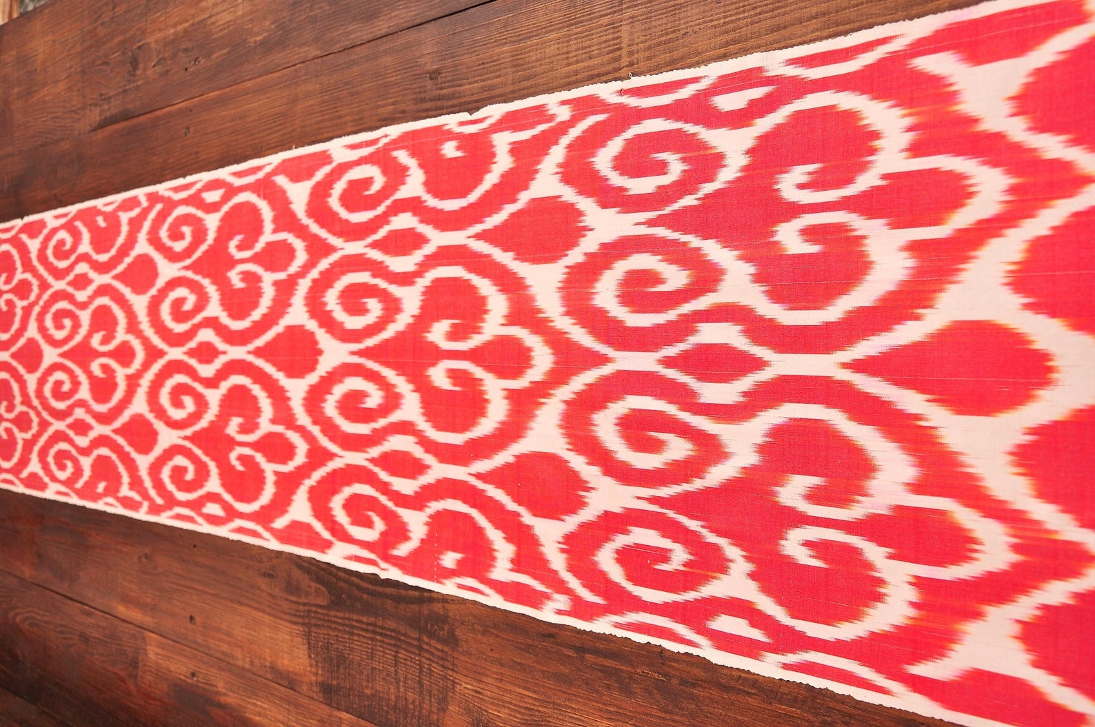 Red Silk Ikat Fabric by Metres Red Silk Upholstery Wholesale - Etsy