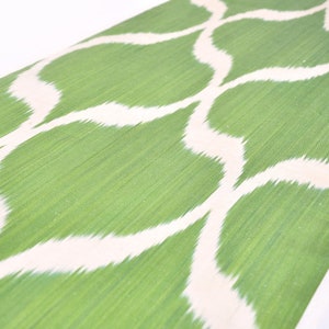 Green Ikat Fabric by the Yard Upholstery Handwoven Fabric - Etsy