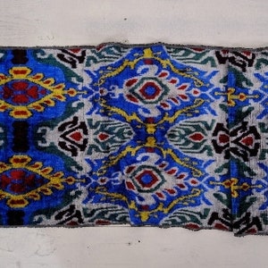 Cobalt Blue Upholstery Fabric Blue Velvet Fabric Blue Ikat Fabric ...
