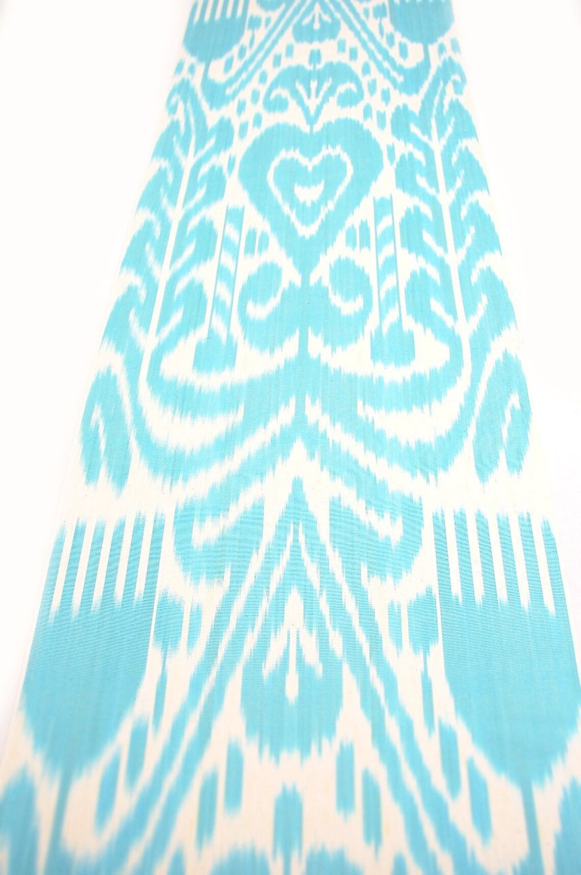 Aqua Ikat Fabric Cotton Ikat Fabric by the Yard Upholstery - Etsy