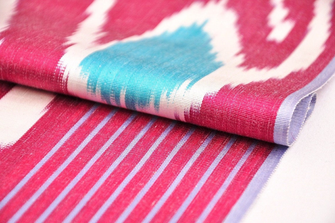 Purple Ikat Fabric Handloom Ikat Fabric Handmade Ikat - Etsy