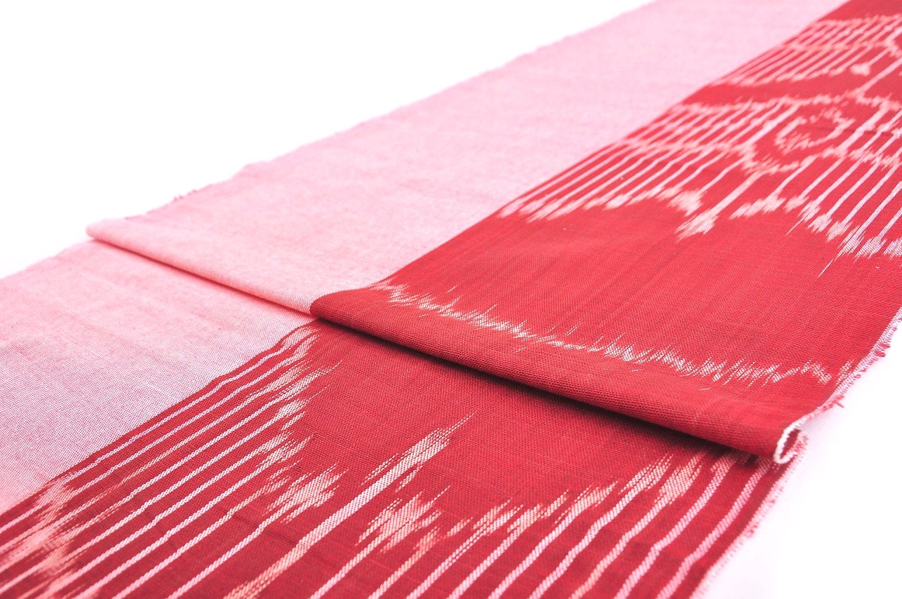Red Ikat Fabric Linen Style Cotton Ikat Fabric Upholstery - Etsy