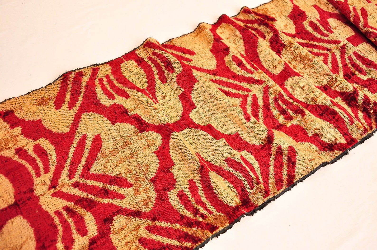 Velvet Ikat Fabric Velvet Ikat Fabric by the Yard Silk | Etsy