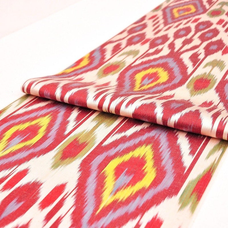 Red Ikat Fabric - Etsy
