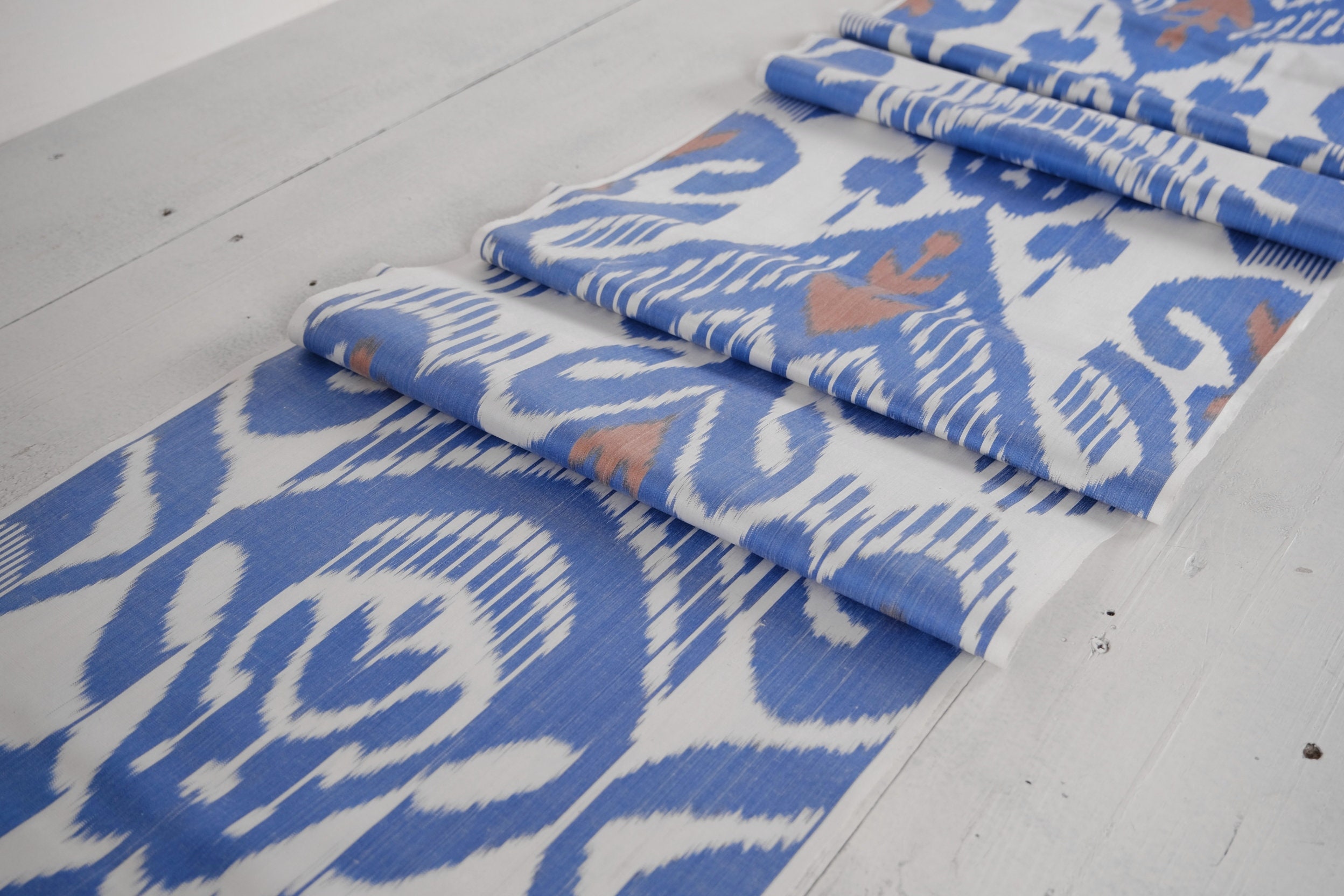 Blue Ikat Fabric Ikat Ikat Pattern Blue Ikat Weaving Ikat - Etsy