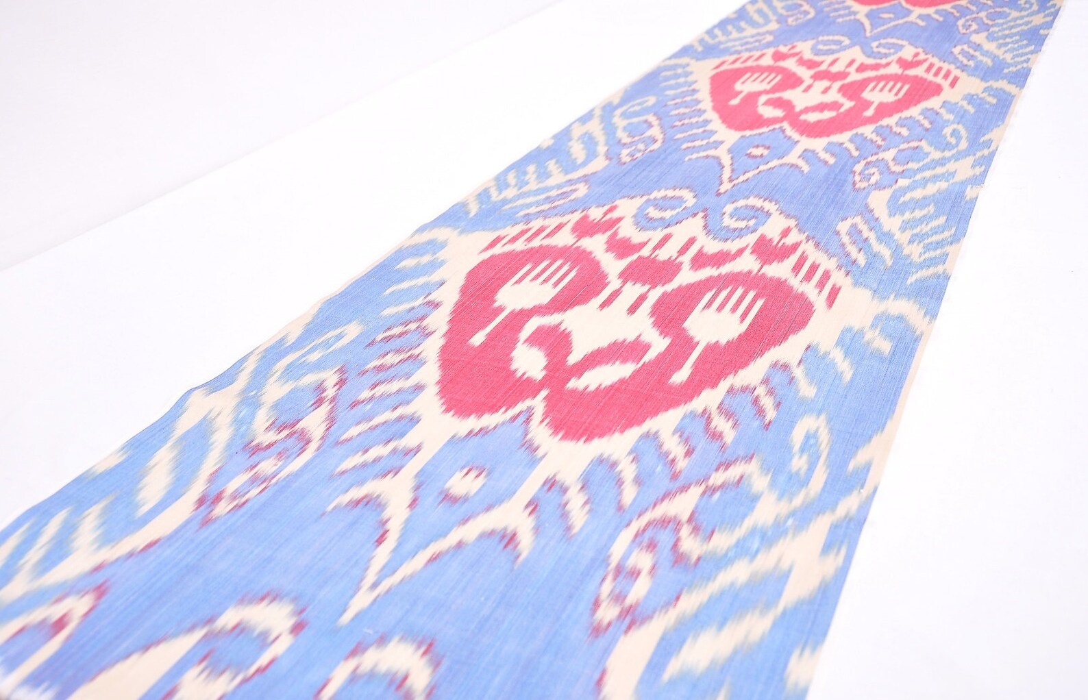 Blue Ikat Fabric by the Yard Upholstery Handwoven Fabric - Etsy Sweden